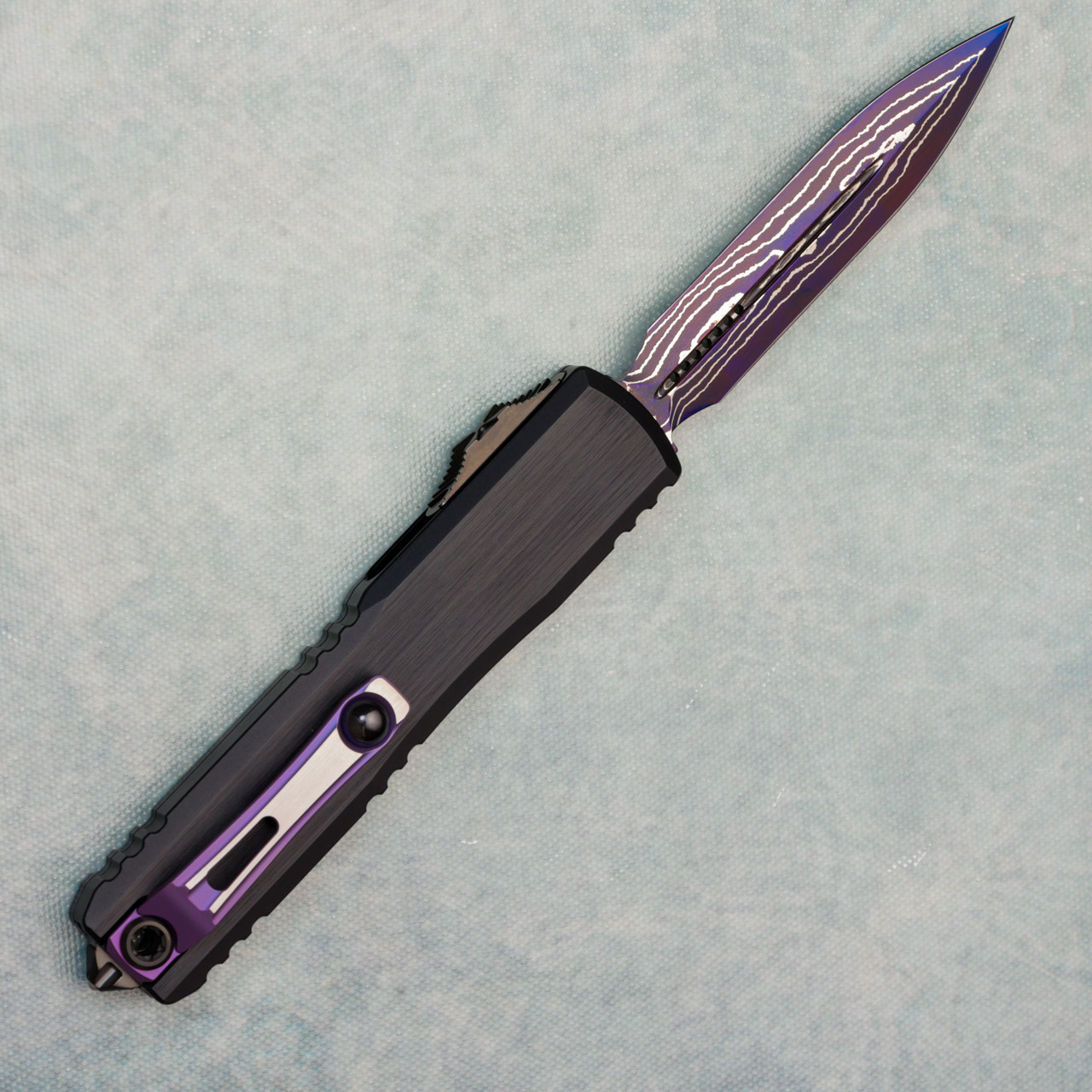 Microtech Marfione Select Ultratech ZBP D/E Hefted Black Handle Blued ...