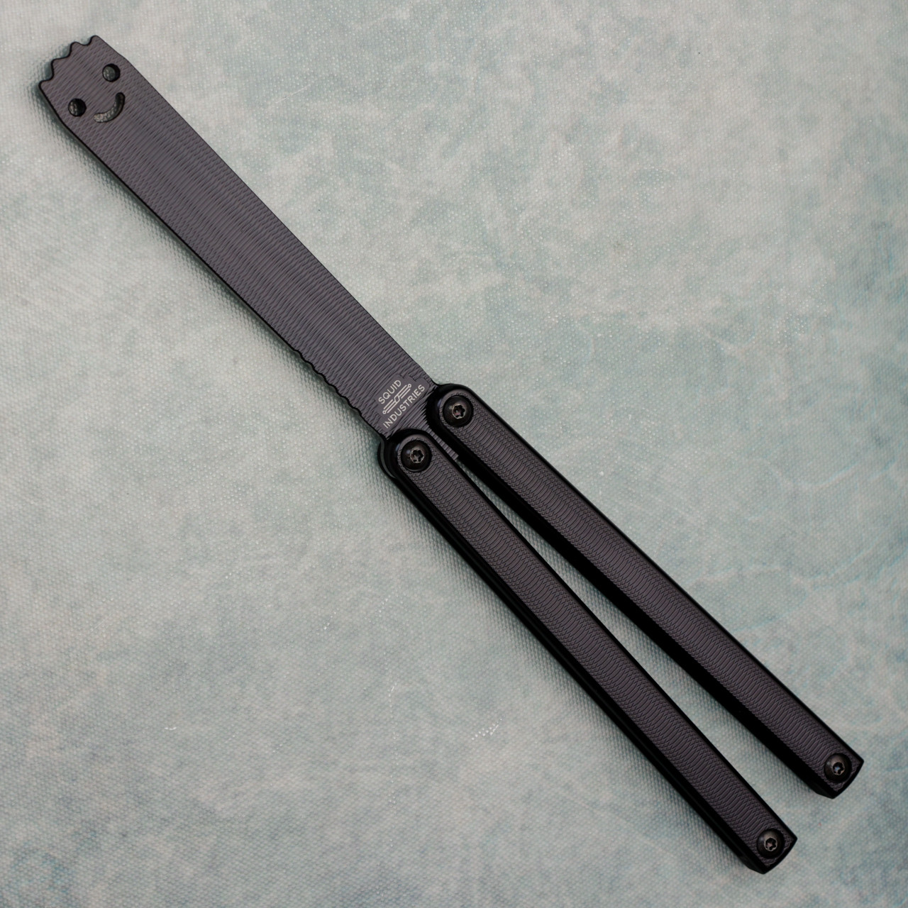Squid Industries Squiddy-AL Butterfly Balisong Trainer Black Aluminum ...