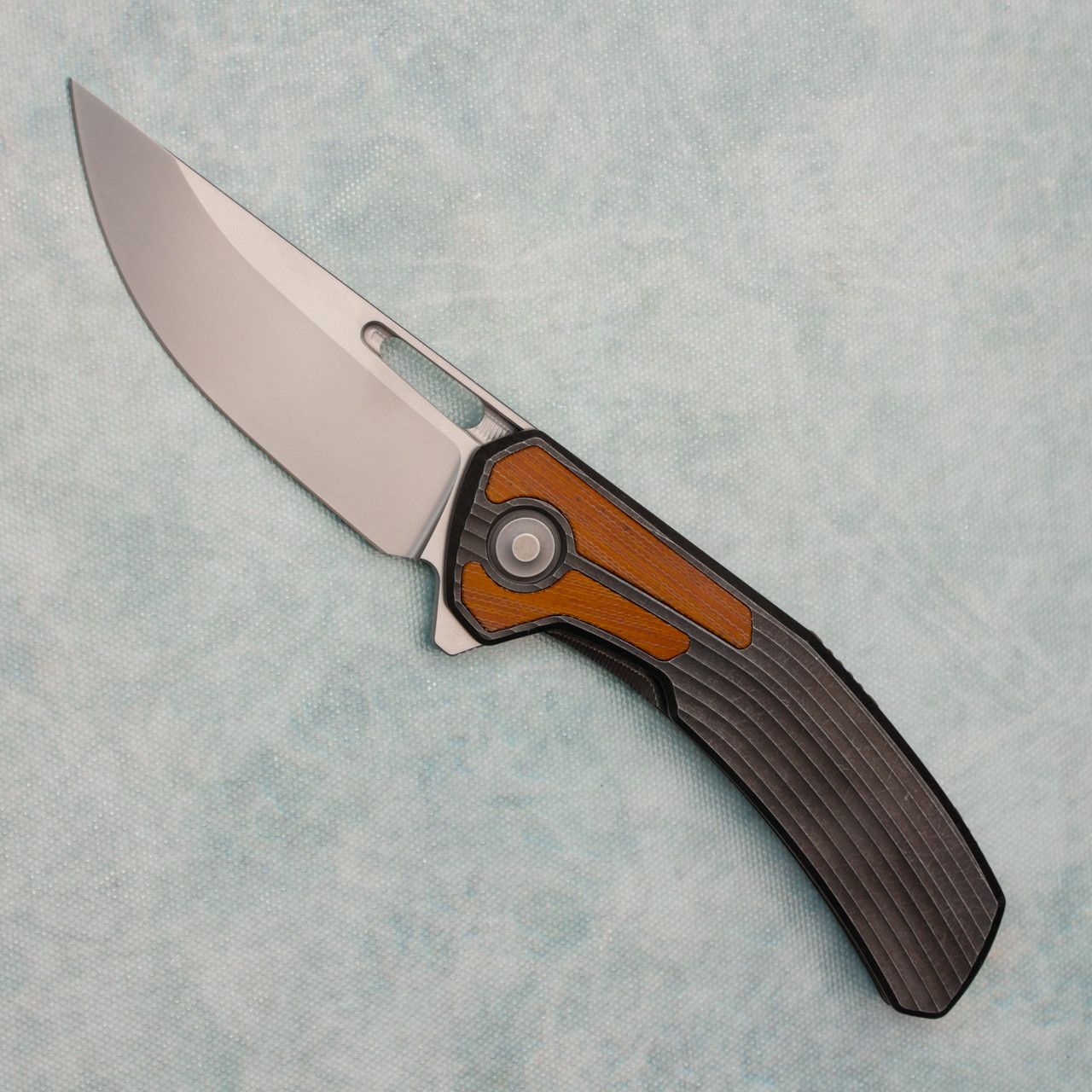 Tactile Knife Co. Archer Frame Lock Dark Titanium Ridged Handle w ...