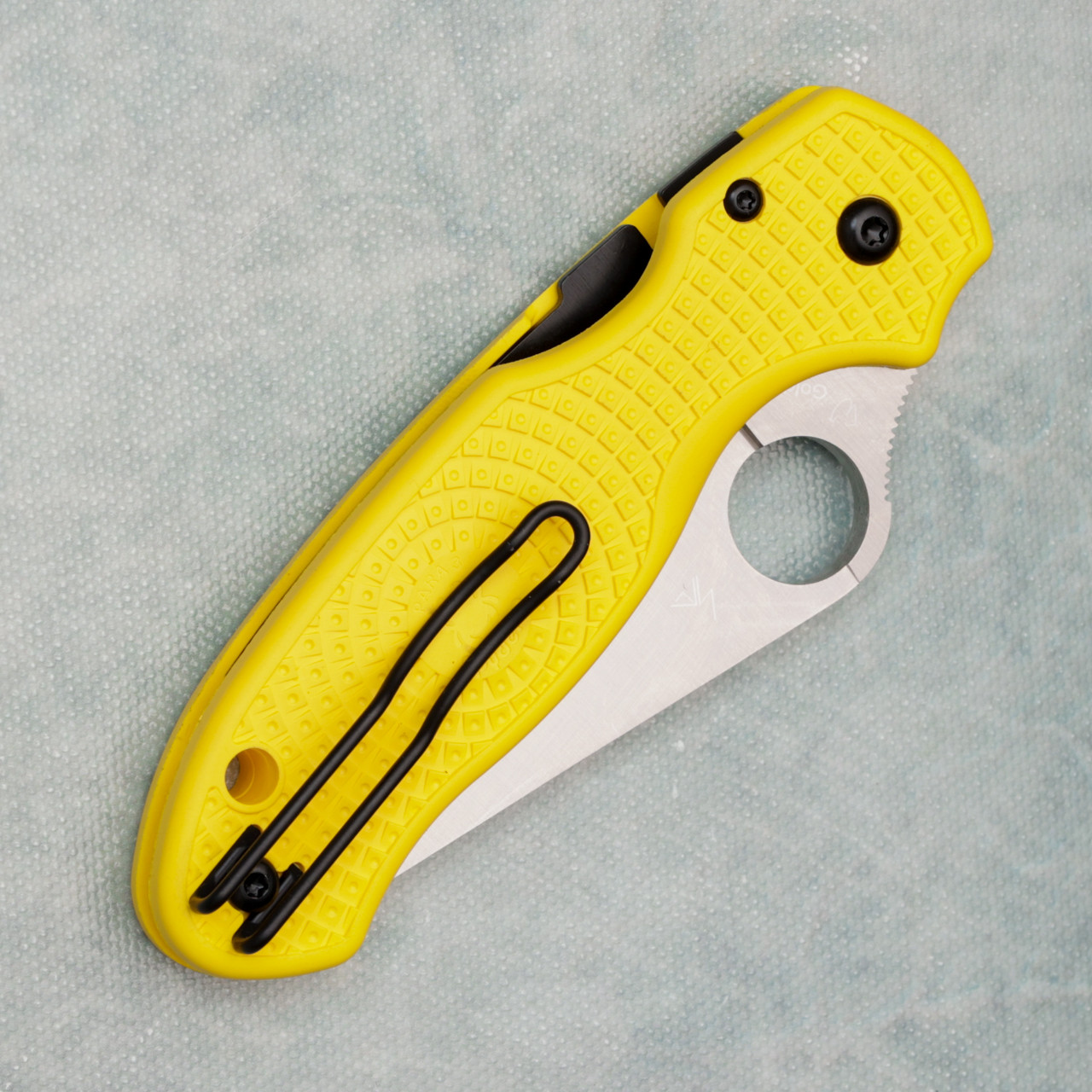 Spyderco Para 3 Salt Lightweight Compression Lock Yellow FRN Handles ...