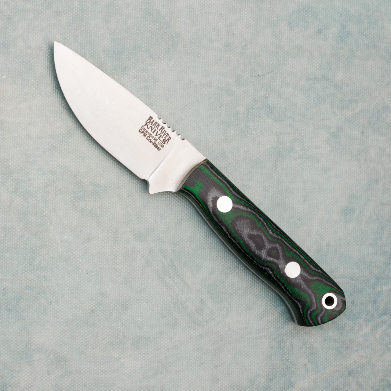 Bark River Bravo Necker Fixed Blade Damacarta #2 Handle Satin Cru-Wear ...