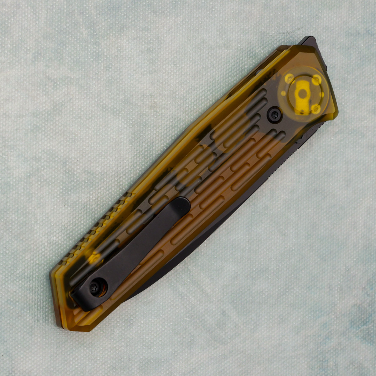 Reate PL-6 Pivot Lock Front Flipper Ultem Handle Black Blade | American ...