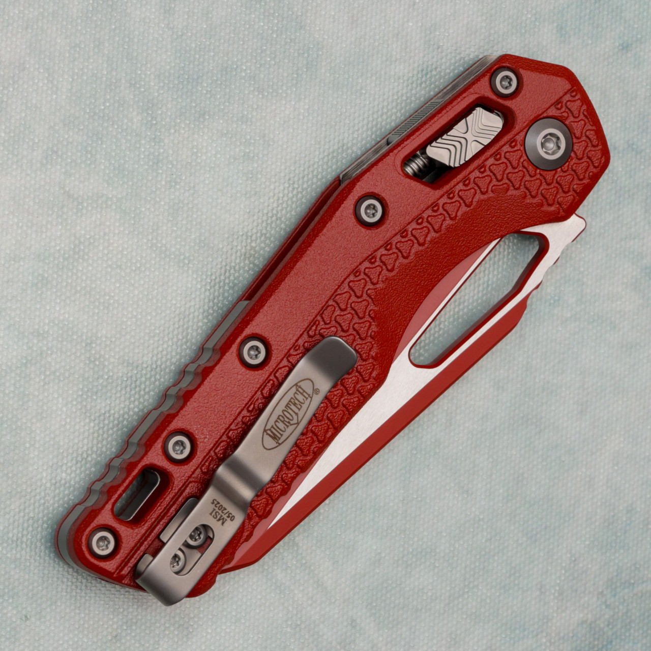 Microtech MSI RAM-LOK S/E Crimson Cerakote Tri-Grip Polymer Standard ...