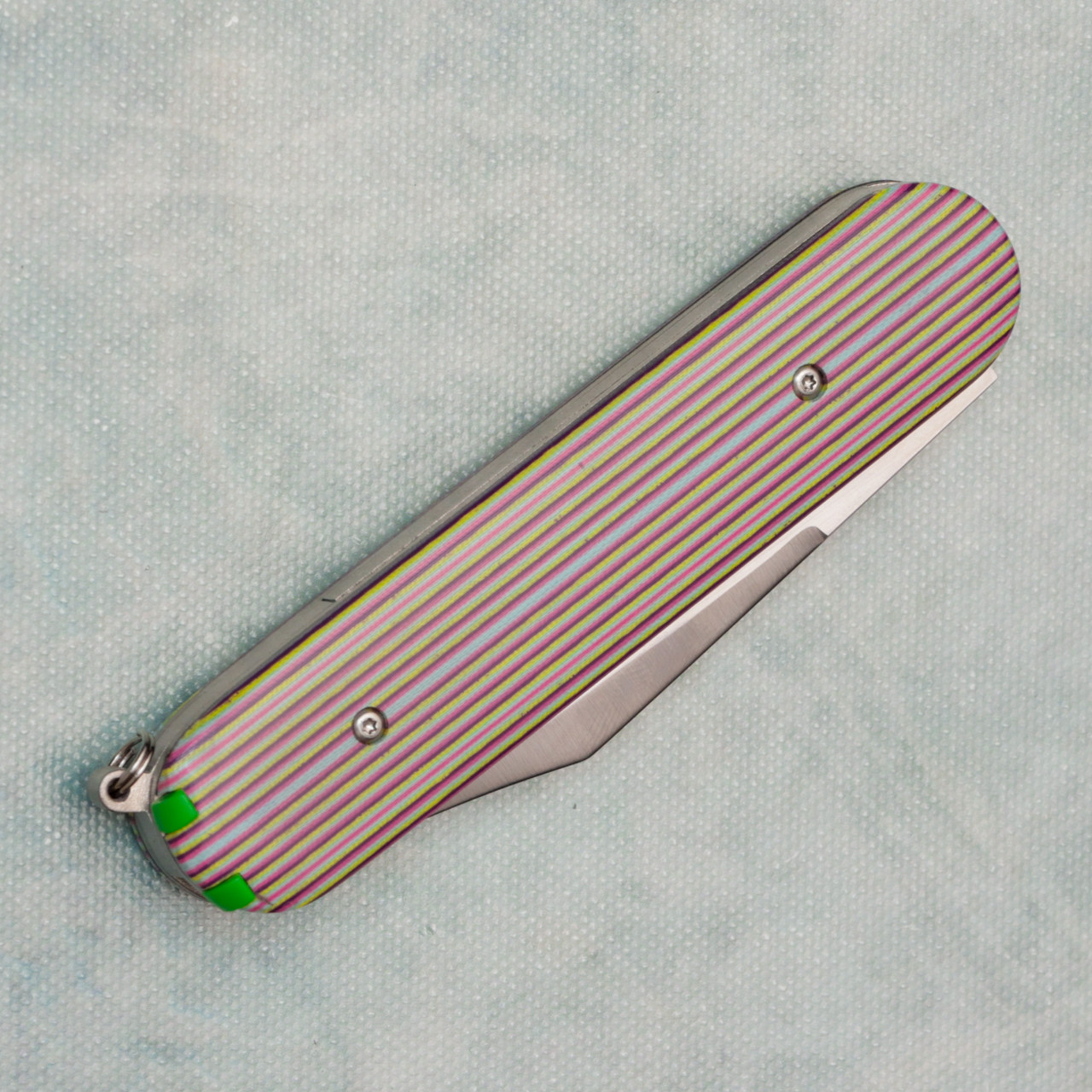 Chuck Gedraitis Custom Switch Army Switch Blade Pinstripe G10 Scales w ...
