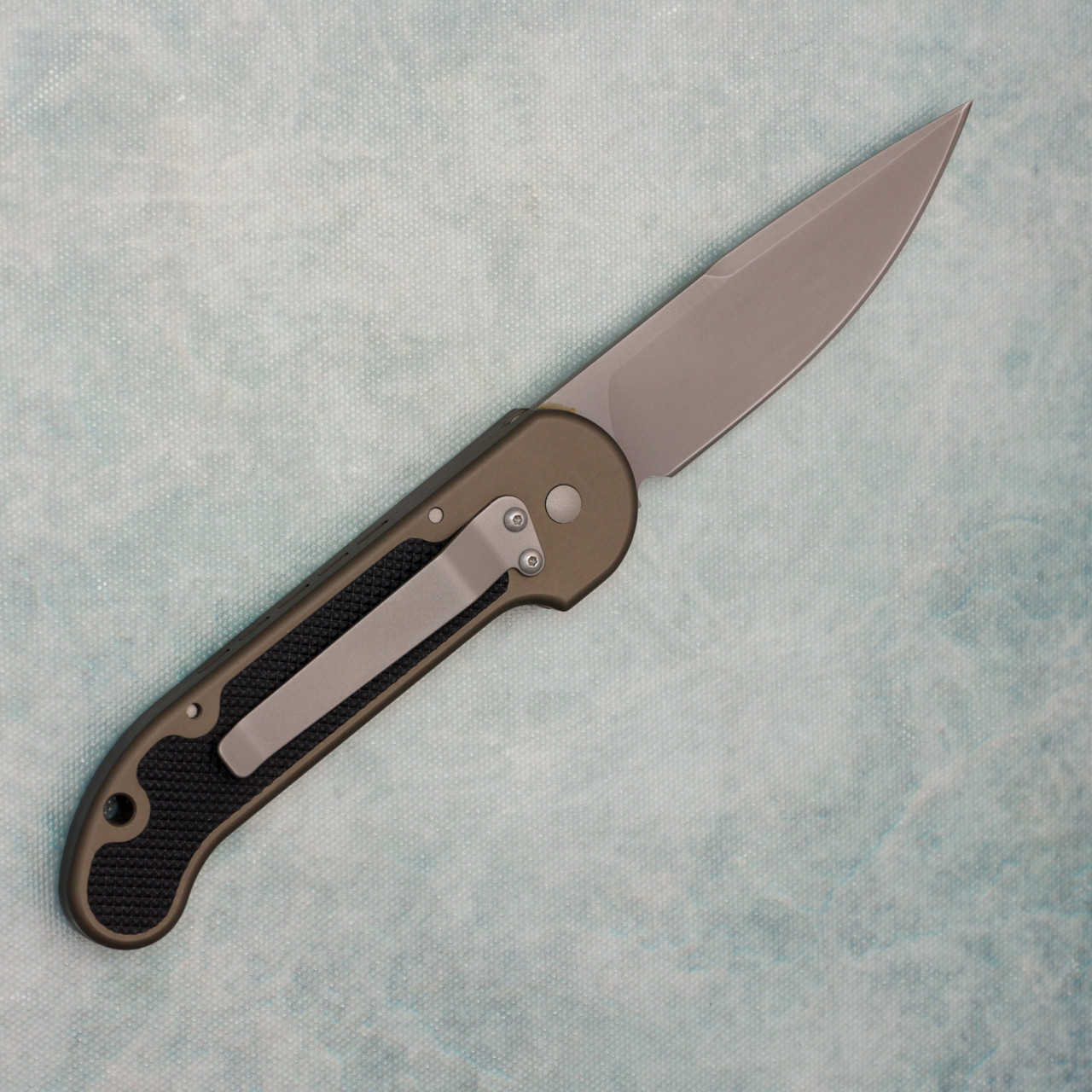 Microtech LUDT Gray Handles w/ Kraton Inlays Bead Blast Blade Vintage ...
