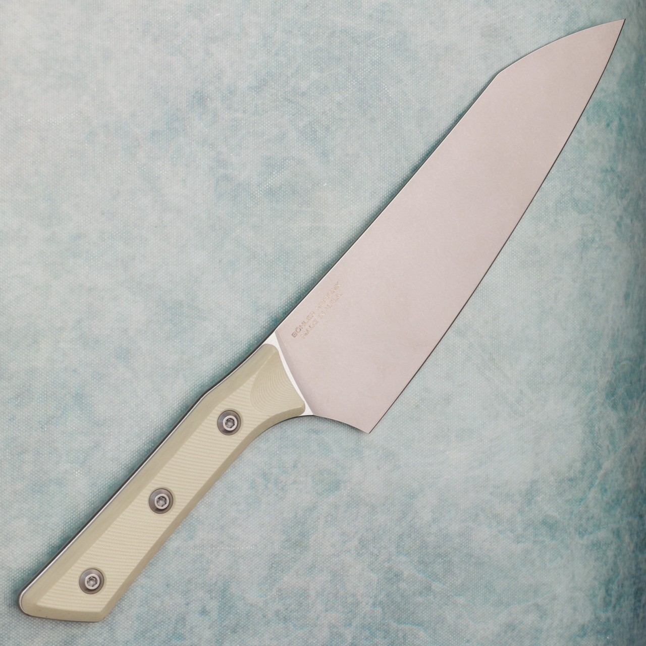Microtech Chef Knife Ivory G-10 Handle Stonewash Standard Blade ...