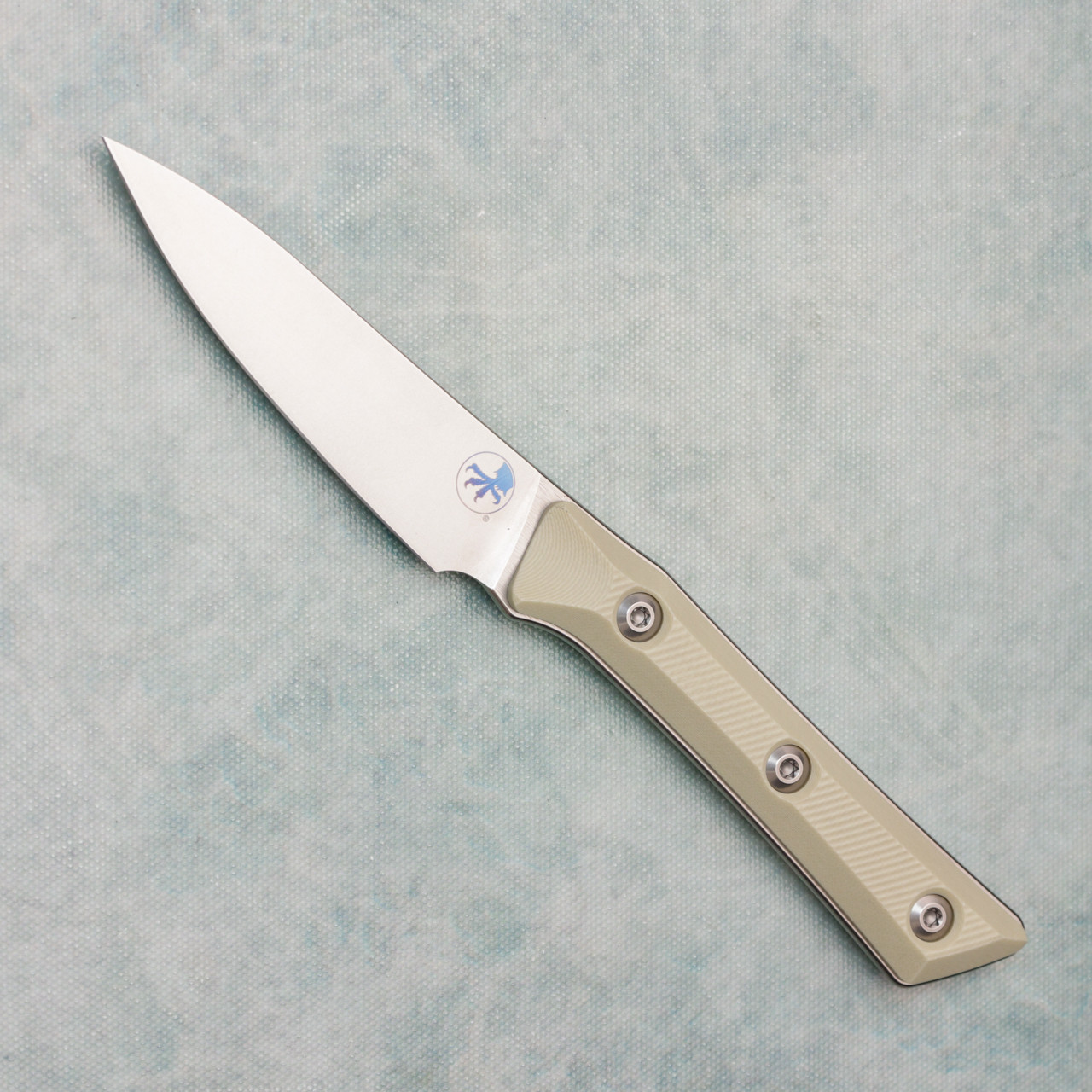 Microtech Paring Knife Ivory G-10 Handle Stonewash Standard Blade 3500-10IV | American Edge Knives