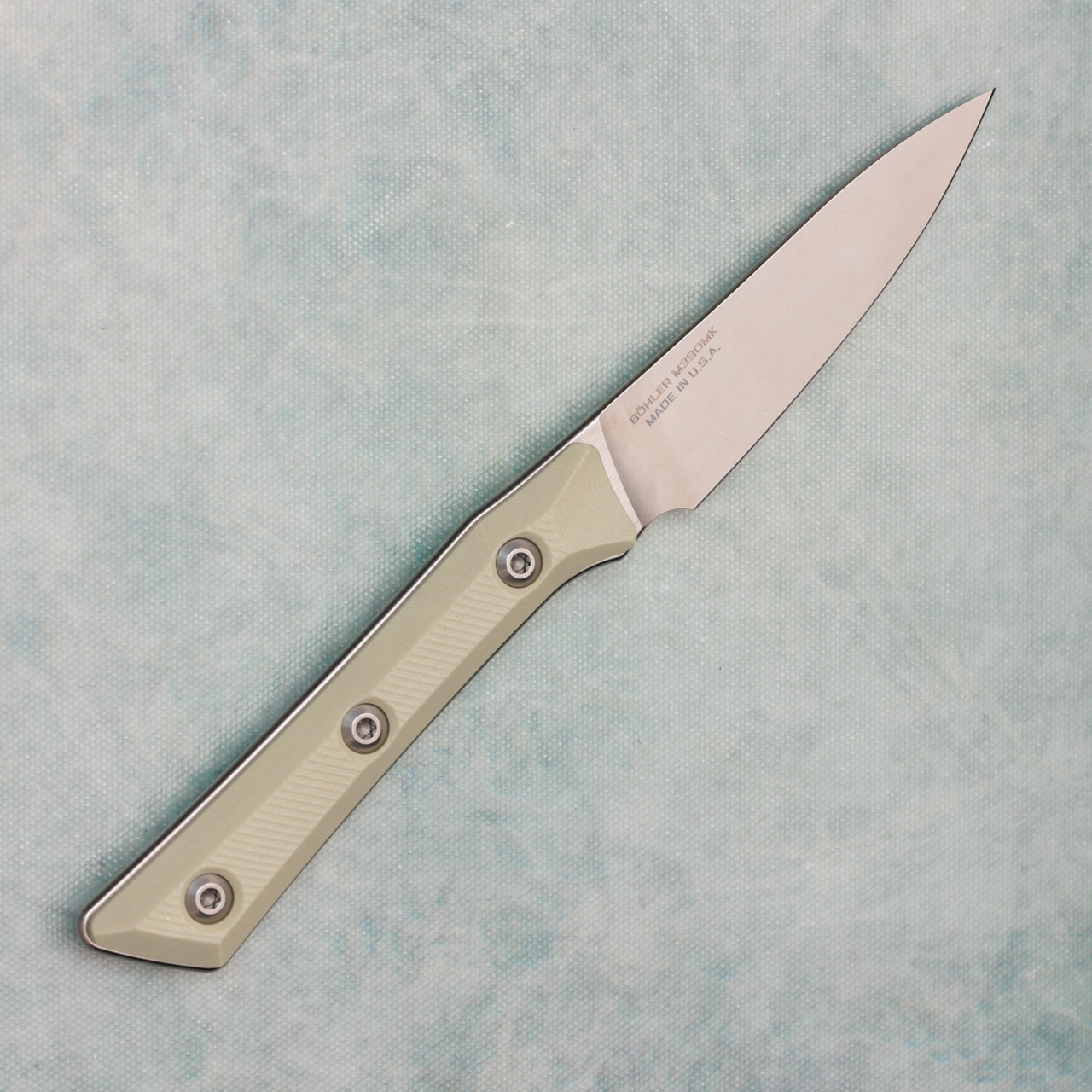 Microtech Paring Knife Ivory G-10 Handle Stonewash Standard Blade 3500 ...