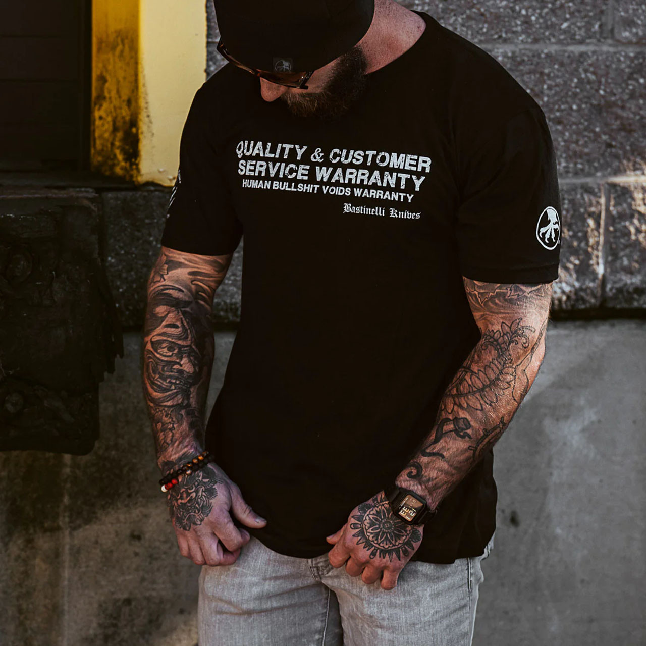 Microtech X Bastinelli Bee Crew Neck T-Shirt | American Edge Knives