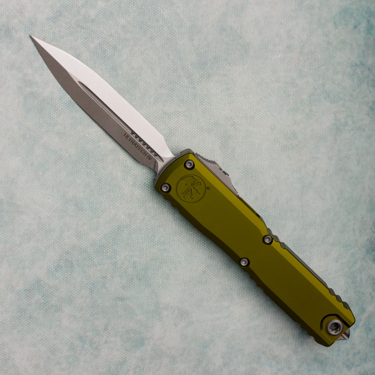 Microtech Ultratech Gen IV D/E OD Green Handle Stonewash Standard 11224 ...