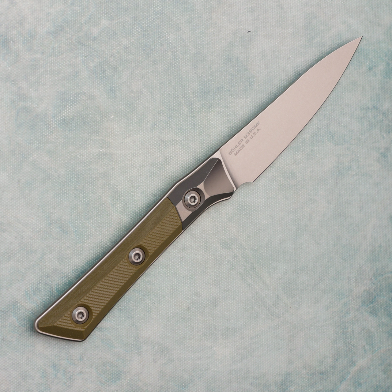 Microtech Paring Knife OD Green G-10 Handle w/ Titanium Bolster ...