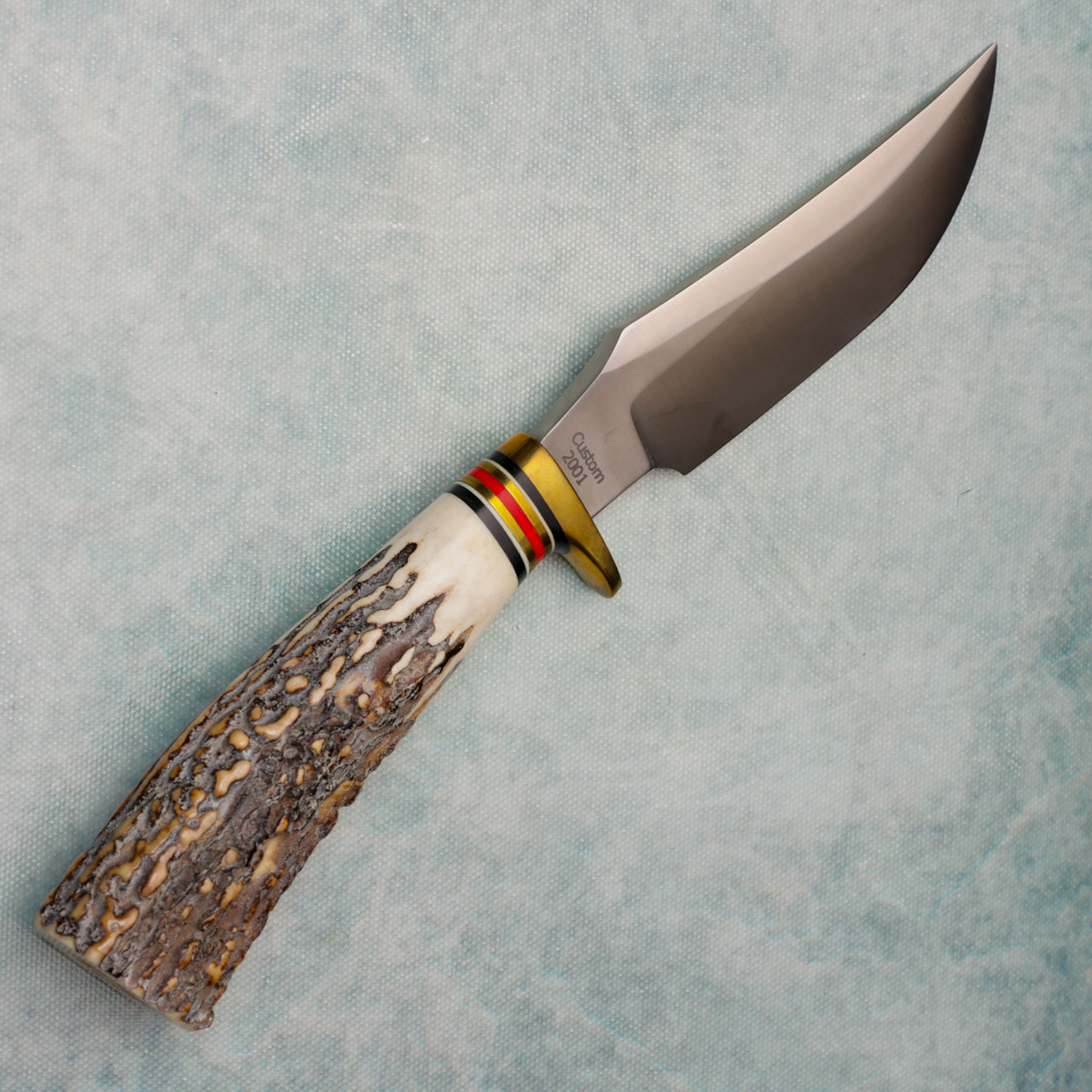Marbles Bison Fixed Blade Stag Carver Handles Satin Blade | American ...