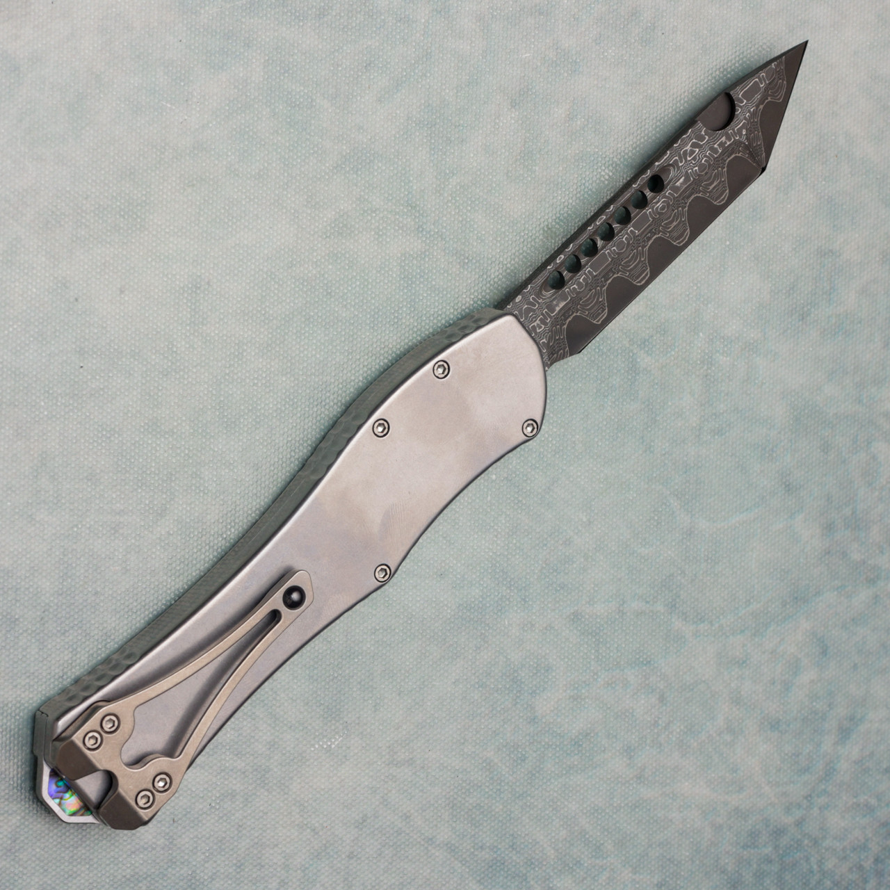 Heretic Knives Custom Hydra V4 OTF Auto T/E Stainless Steel Handle w ...