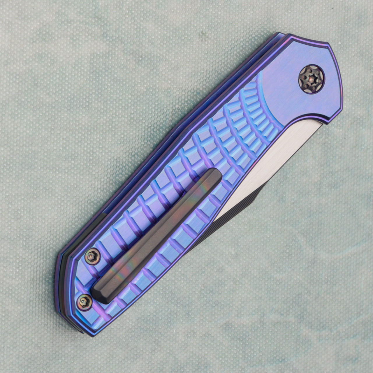 NCC Knives Ragnarok Mach 1 Auto Cracked Ice Blurple Aztec Titanium ...