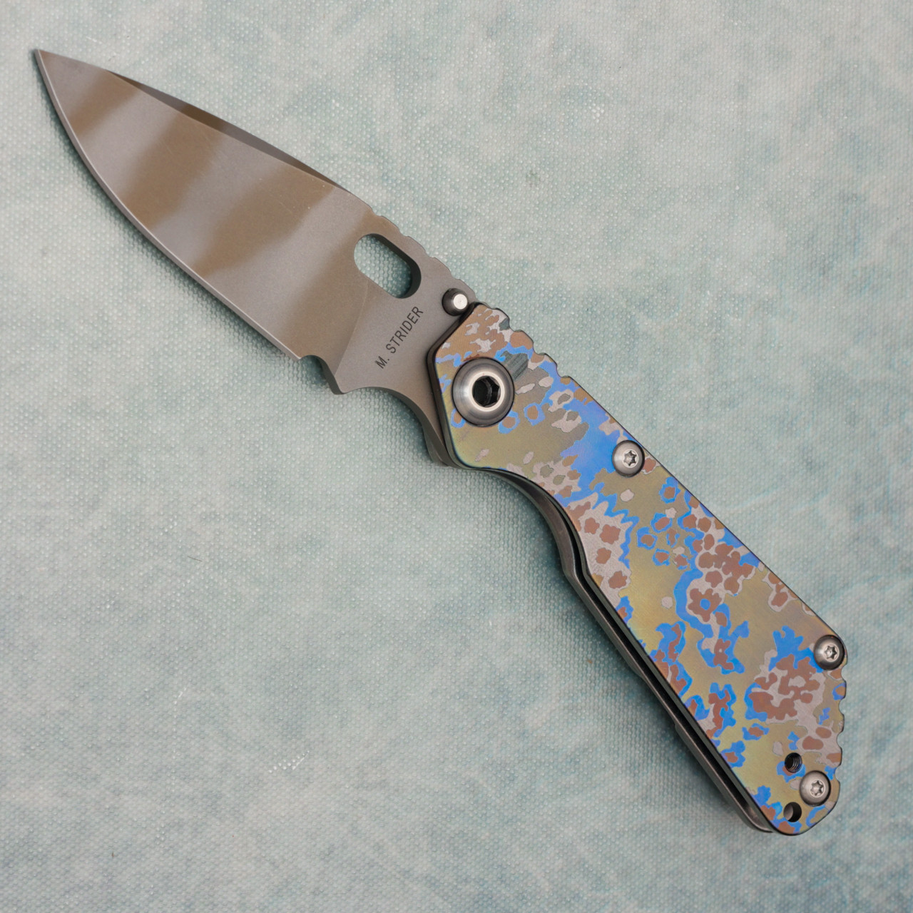 Strider Knives SNG Ghost Titanium Handle Tiger Stripe CPM-MagnaCut ...