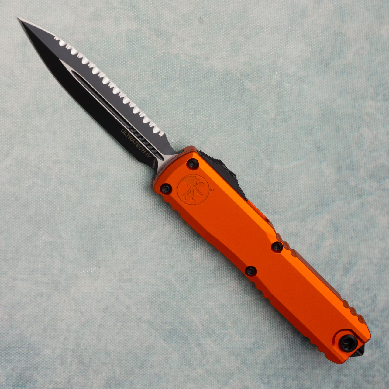 Microtech Ultratech Gen IV D/E Orange Full Serrated 11224-3OR ...