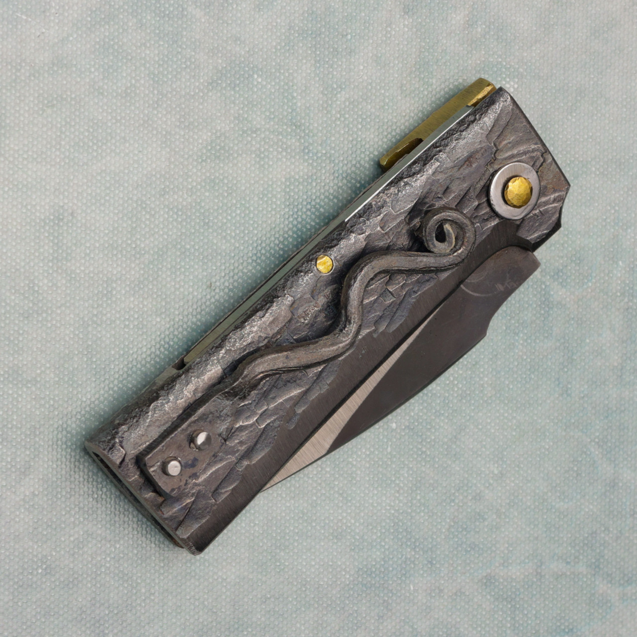 Aaron Creative Company The Blacksmith's Auto Hammered Titanium Handle ...