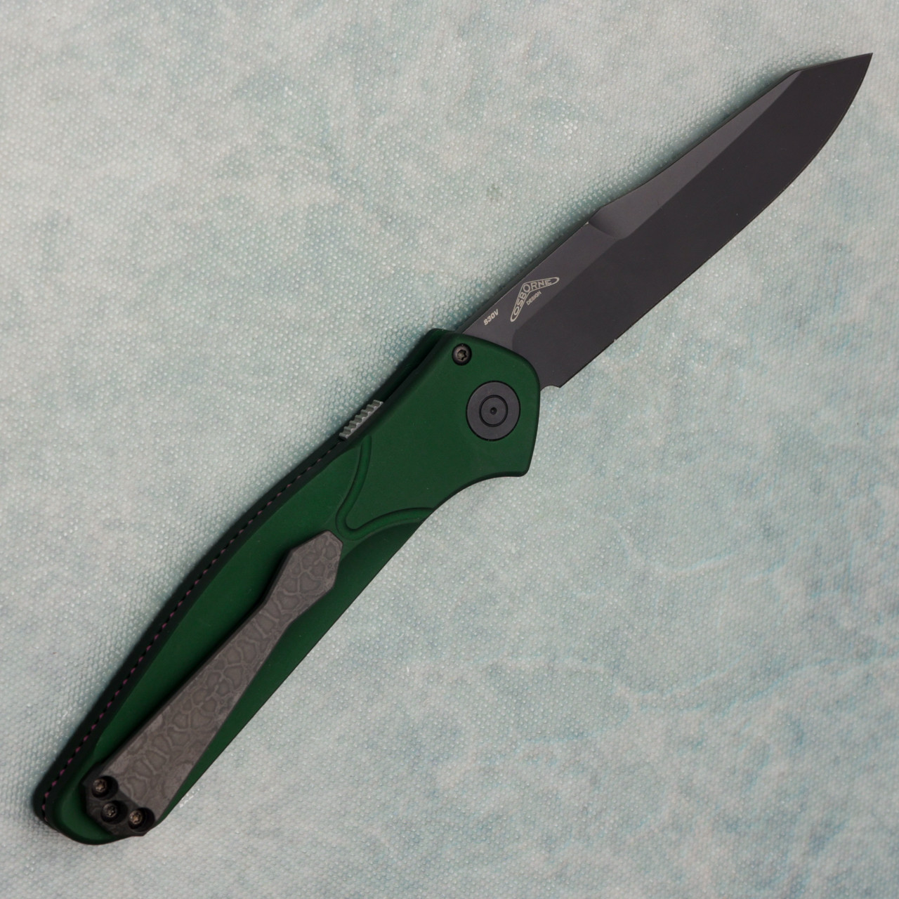 Benchmade Osborne Auto Green Handle Black Blade 9400BK (Consignment ...
