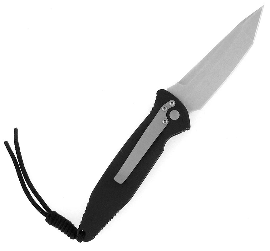 Microtech Mini Socom Auto Tanto Silver Plain 300064 | American Edge Knives