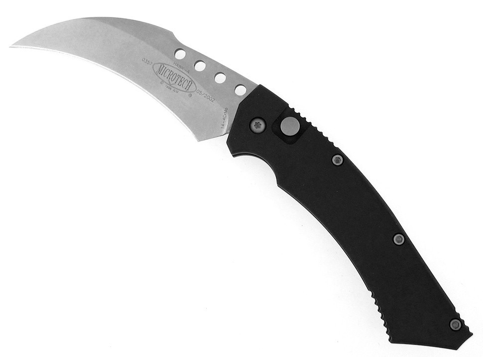 Microtech Hawk Auto Stonewash Standard | American Edge Knives