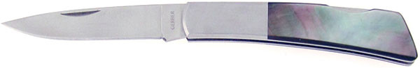 Gerber Silver Knight Lock Back Black Lip Pearl 250ABLP | American Edge ...