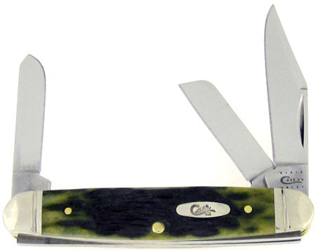 Case XX Stockman Jigged Olive Green Bone 12456 | American Edge Knives