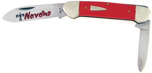 Case XX Native American Navaho Canoe Red R2131N | American Edge Knives