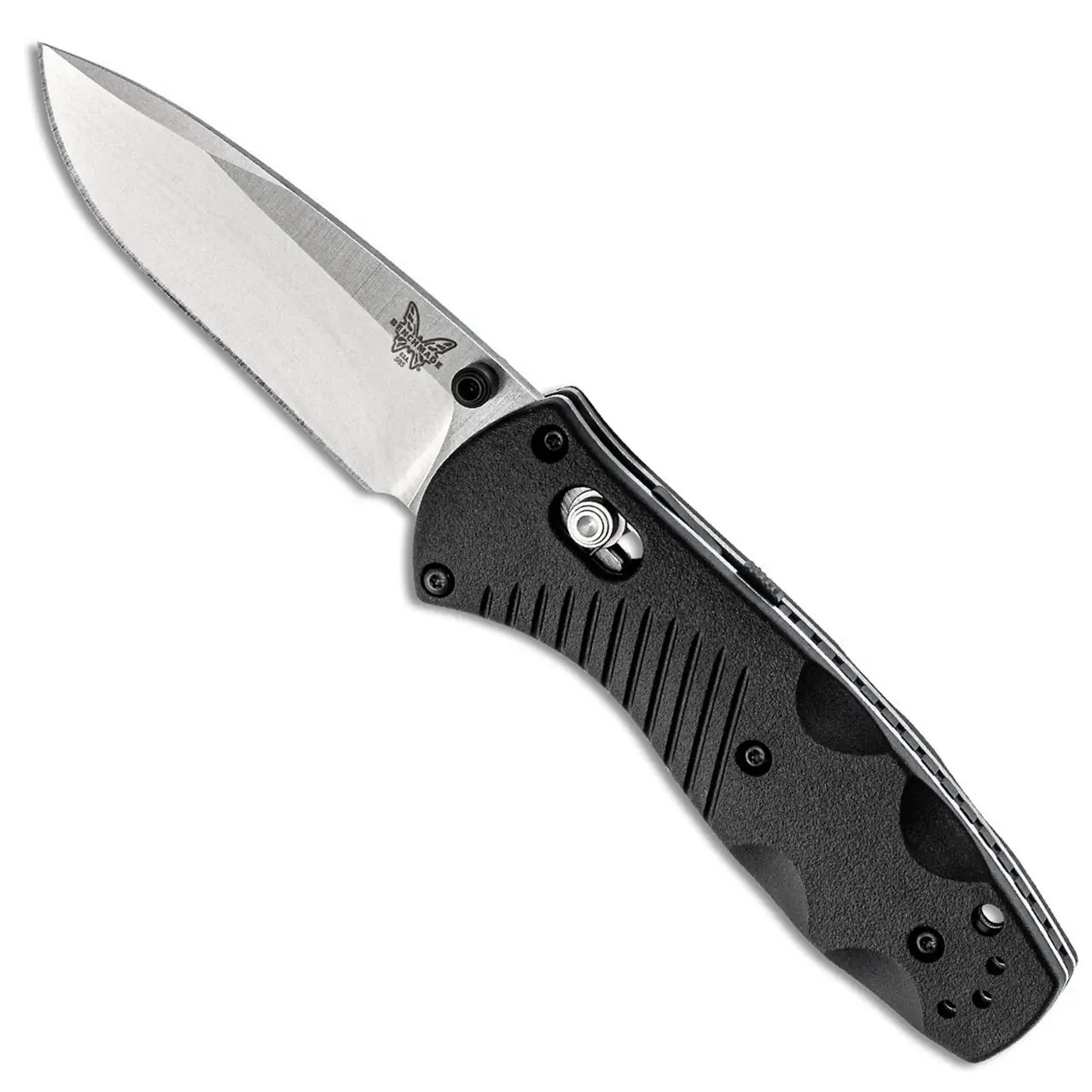 Benchmade Mini Barrage Axis Lock Assisted Black Valox Handle Stonewash ...