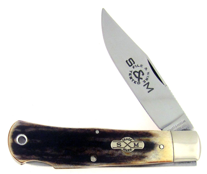 Schatt & Morgan Mountain Man Lock Back Stag #3LST | American Edge Knives