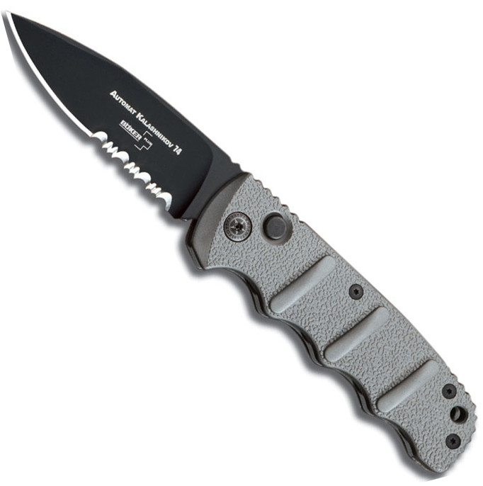 Boker Plus Automat Kalashnikov 74 Grey Black Serrated 01KALS74B ...