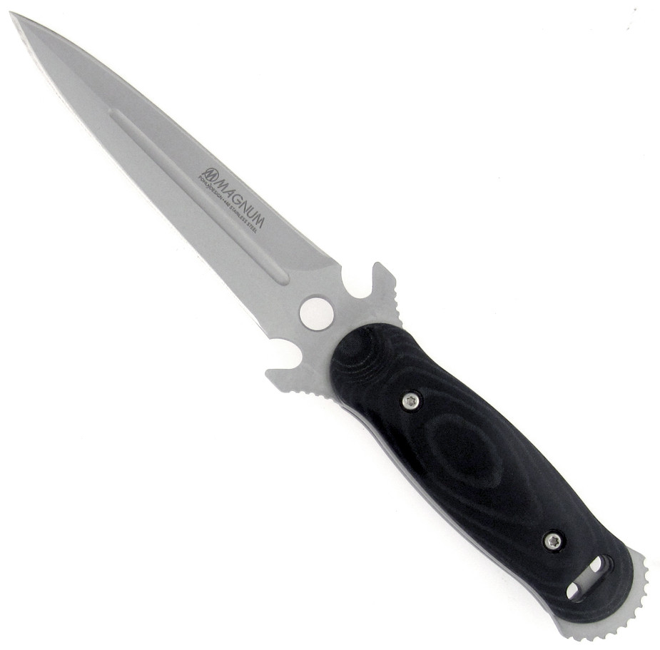 Boker Magnum Dagger Black Linen Micarta MAG14 | American Edge Knives