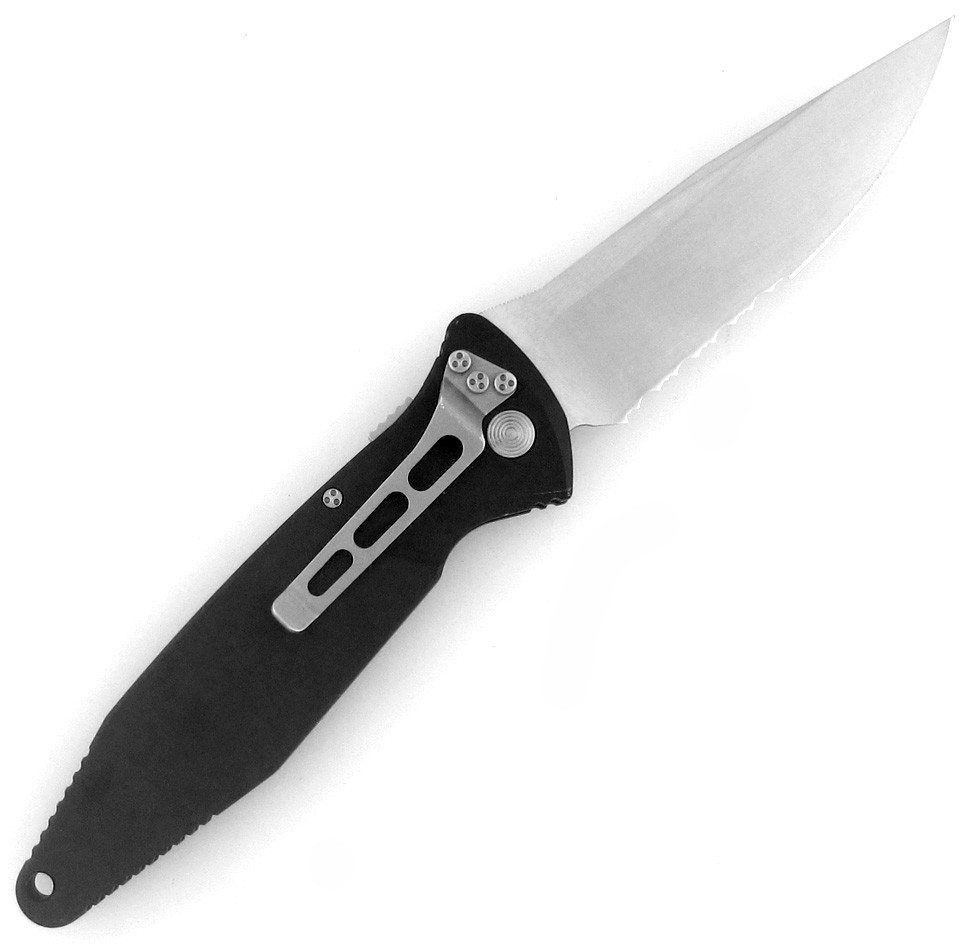 Microtech Mini Socom Elite Auto Clip Point Satin Serrated 300717-12 ...