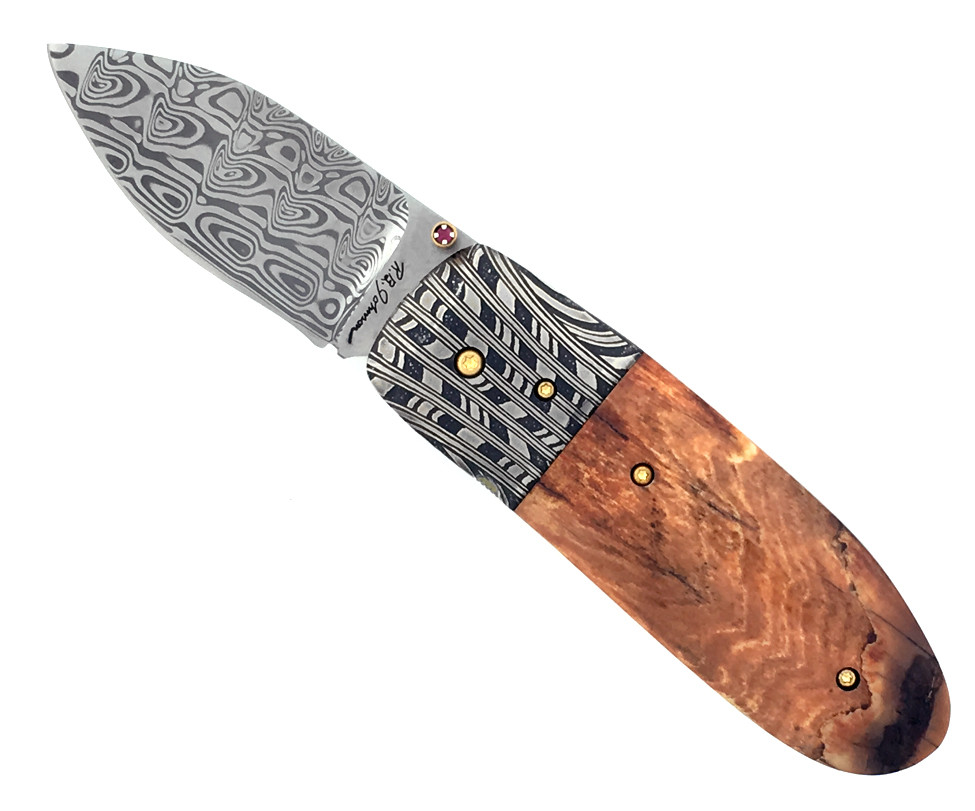 R.B. Johnson Custom Sunfish Fossil Walrus Ivory Damascus | American ...