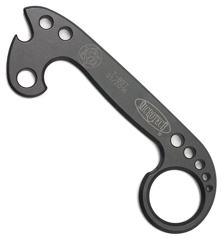 Microtech T-Bot Tactical Impact Device w/ Bottle Opener Black DLC 410 ...