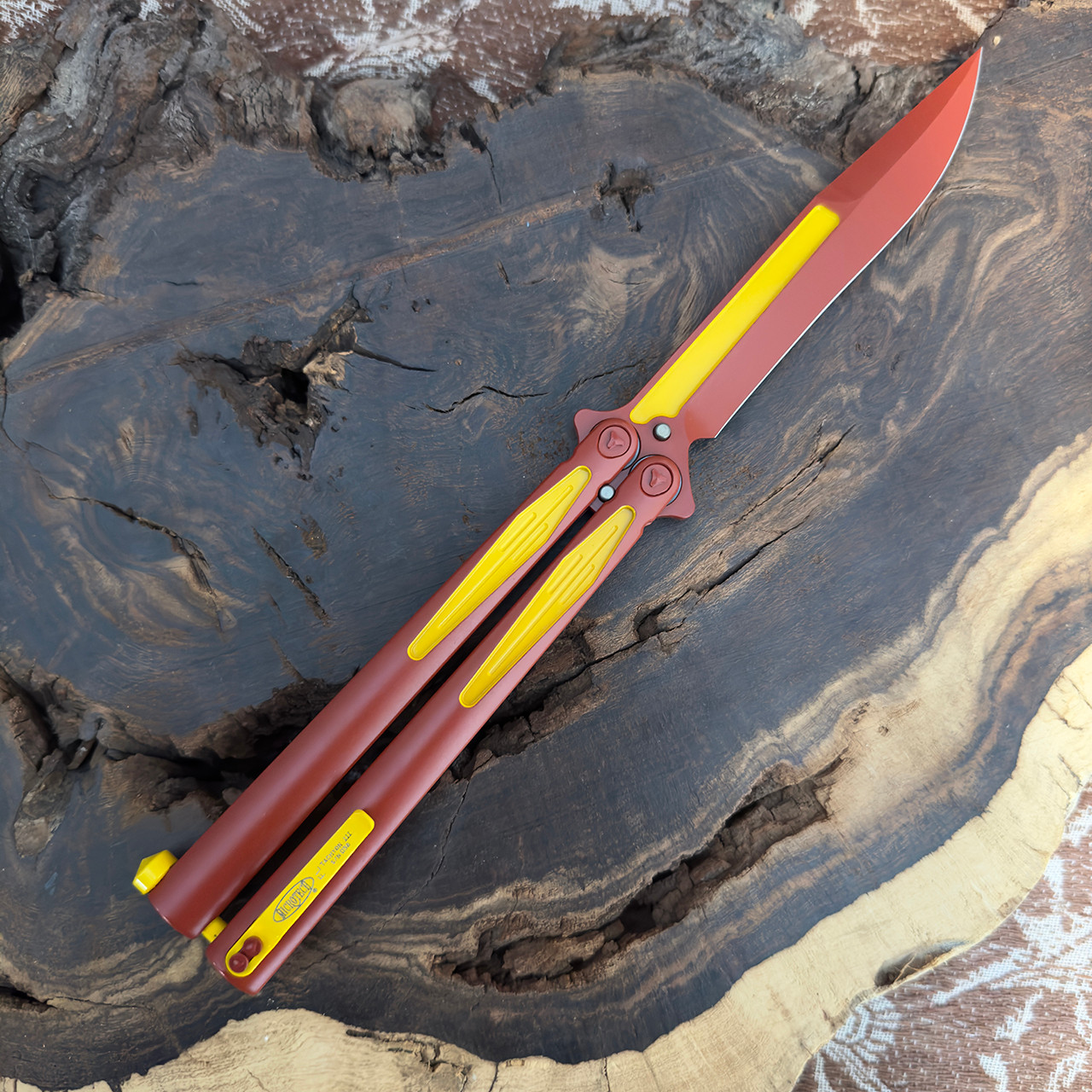 Microtech Tachyon III Balisong Butterfly S/E Flash Red Standard 173-1FL ...