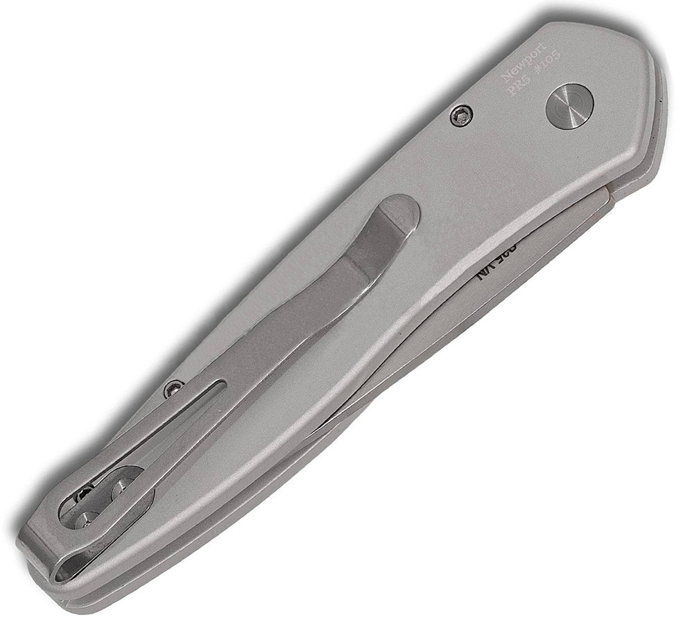 Pro-Tech Newport Solid Silver Handle Stonewash Blade 3401 | American ...