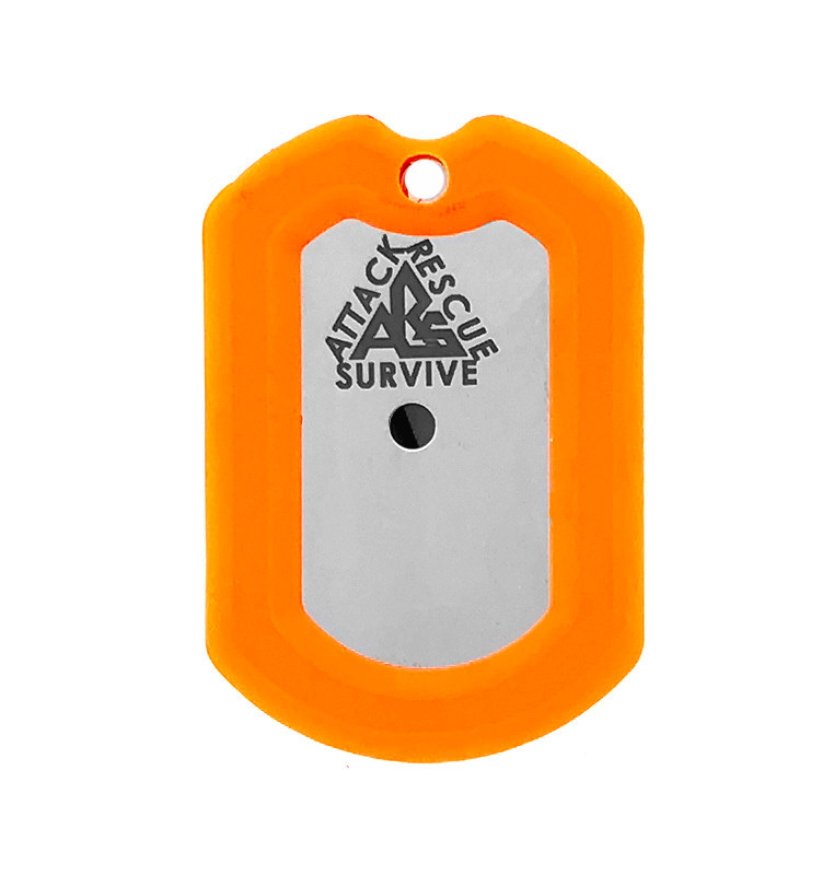 Attack Rescue Survive ARS Dog Tag Survival Knife Kit Orange DT003O ...