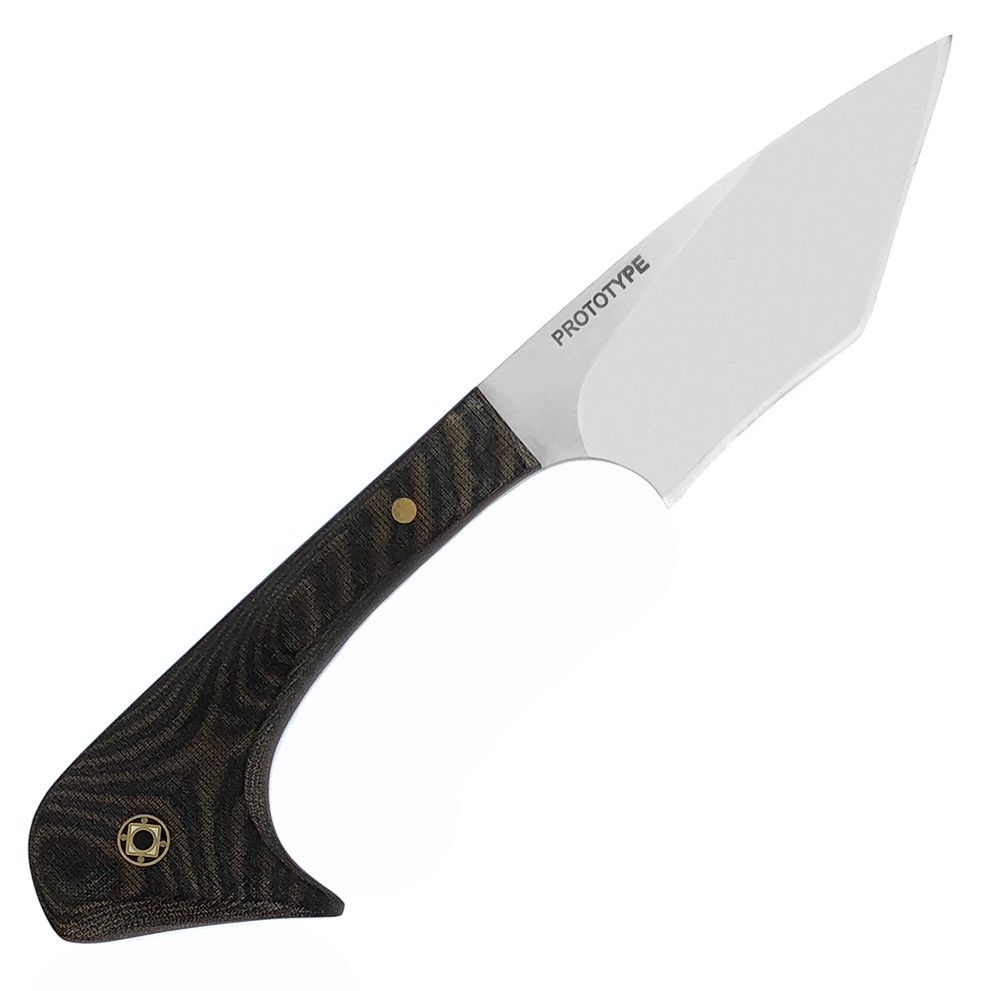 Jerry Hossom Custom Le Duck Tanto Fighting Neck Knife Green Linen ...