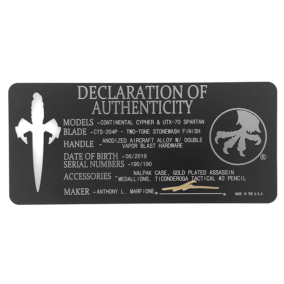 Microtech John Wick Continental 3 Set Cypher D/E and UTX-70 Spartan ...