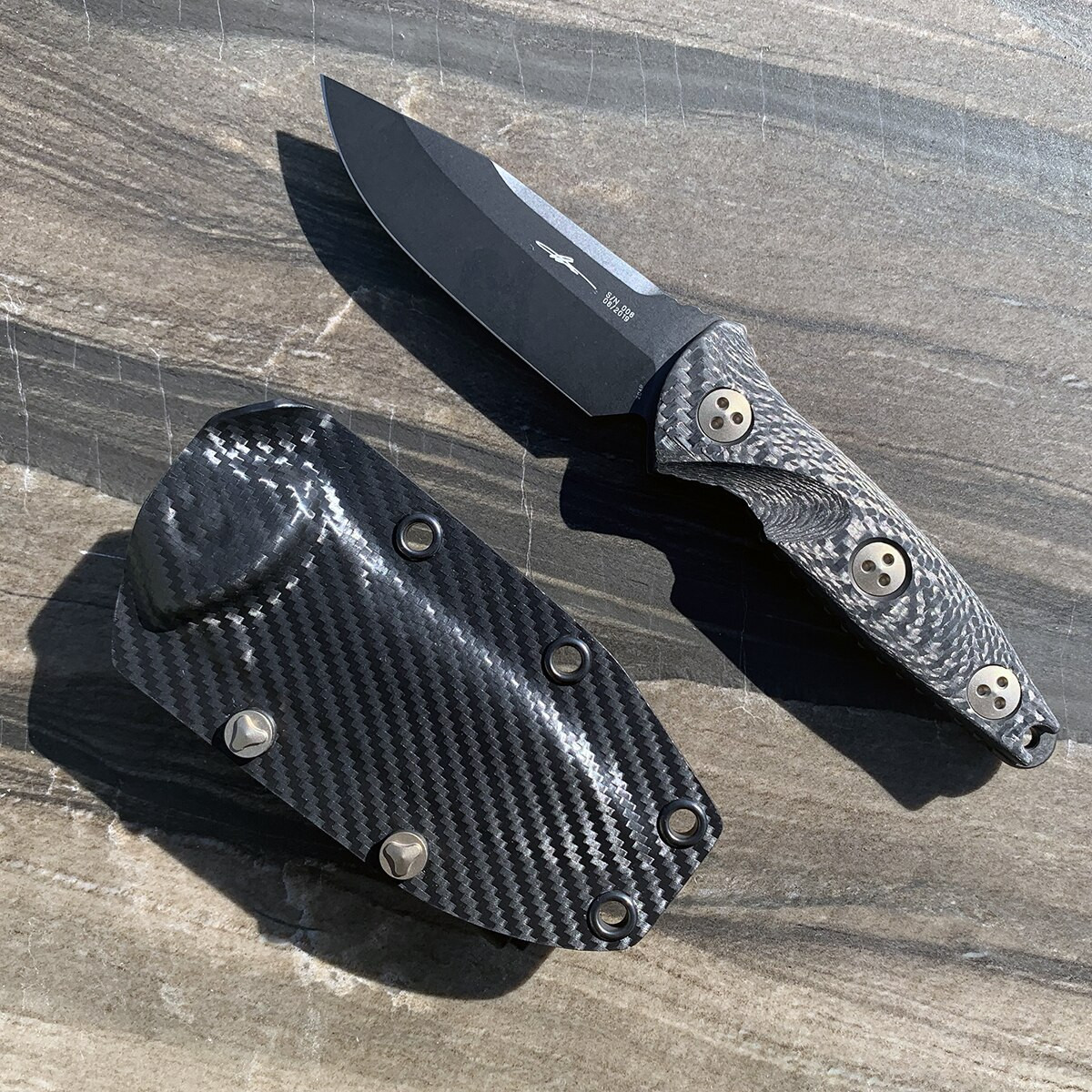 Microtech Socom Alpha Mini S/E Carbon Fiber DLC Standard Signature ...