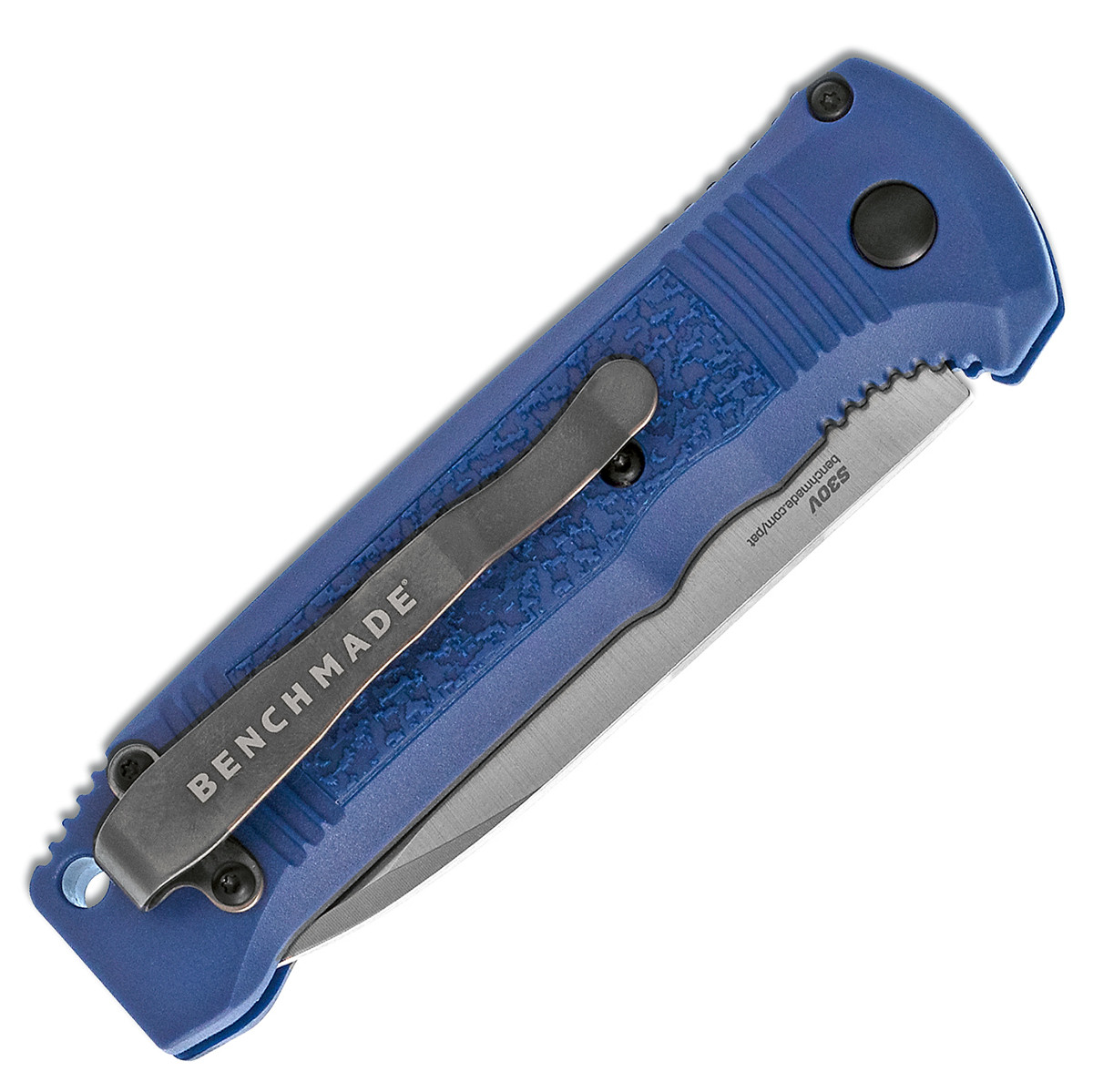 Benchmade Casbah Auto Blue Grivory Handle Satin Blade 4400-1 | American ...