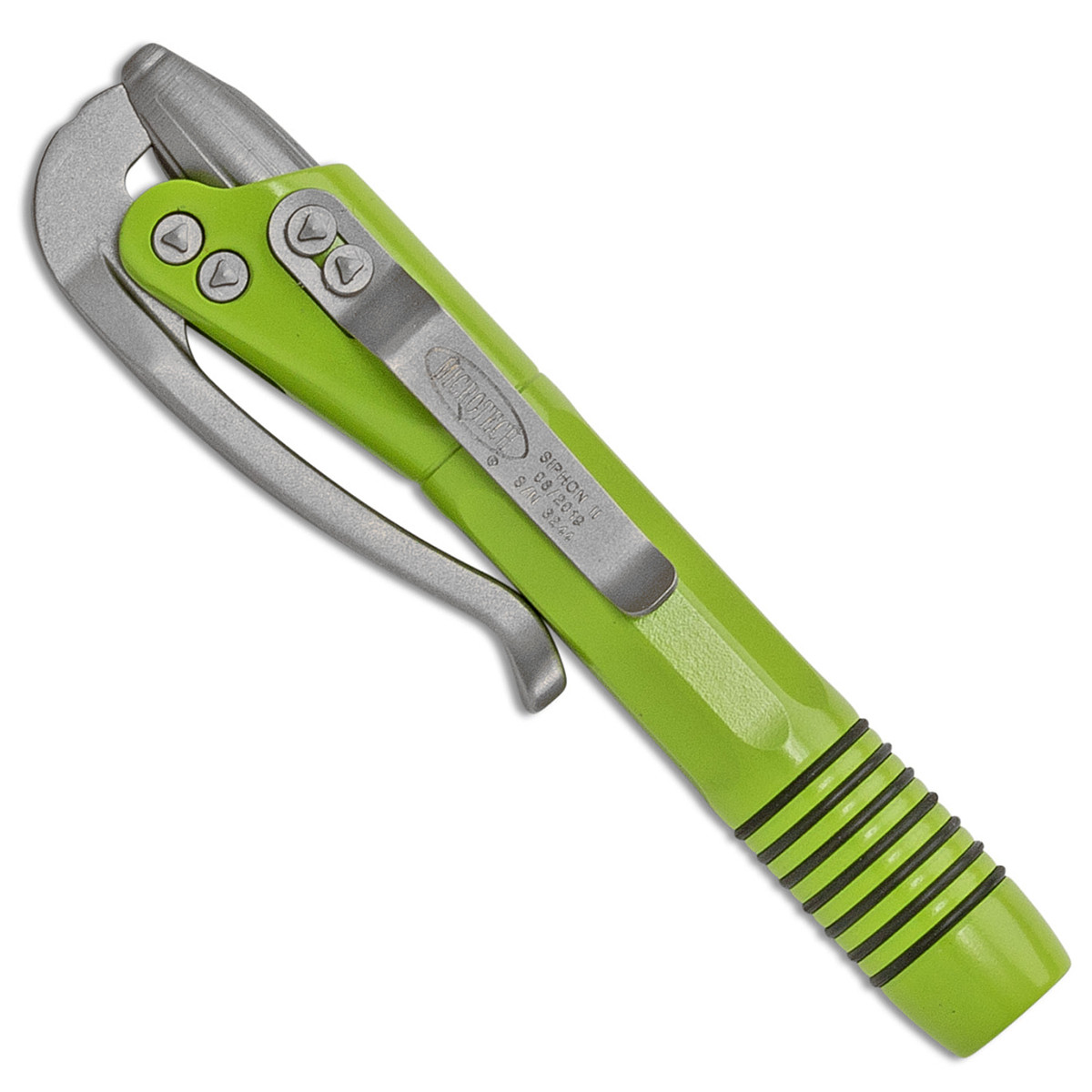 Microtech Siphon II Pen Lime Green Stainless Steel 401-SS-LG American ...