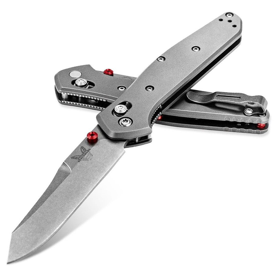 Benchmade Osborne Axis Lock Titanium Handle Stonewash S90V Blade ...