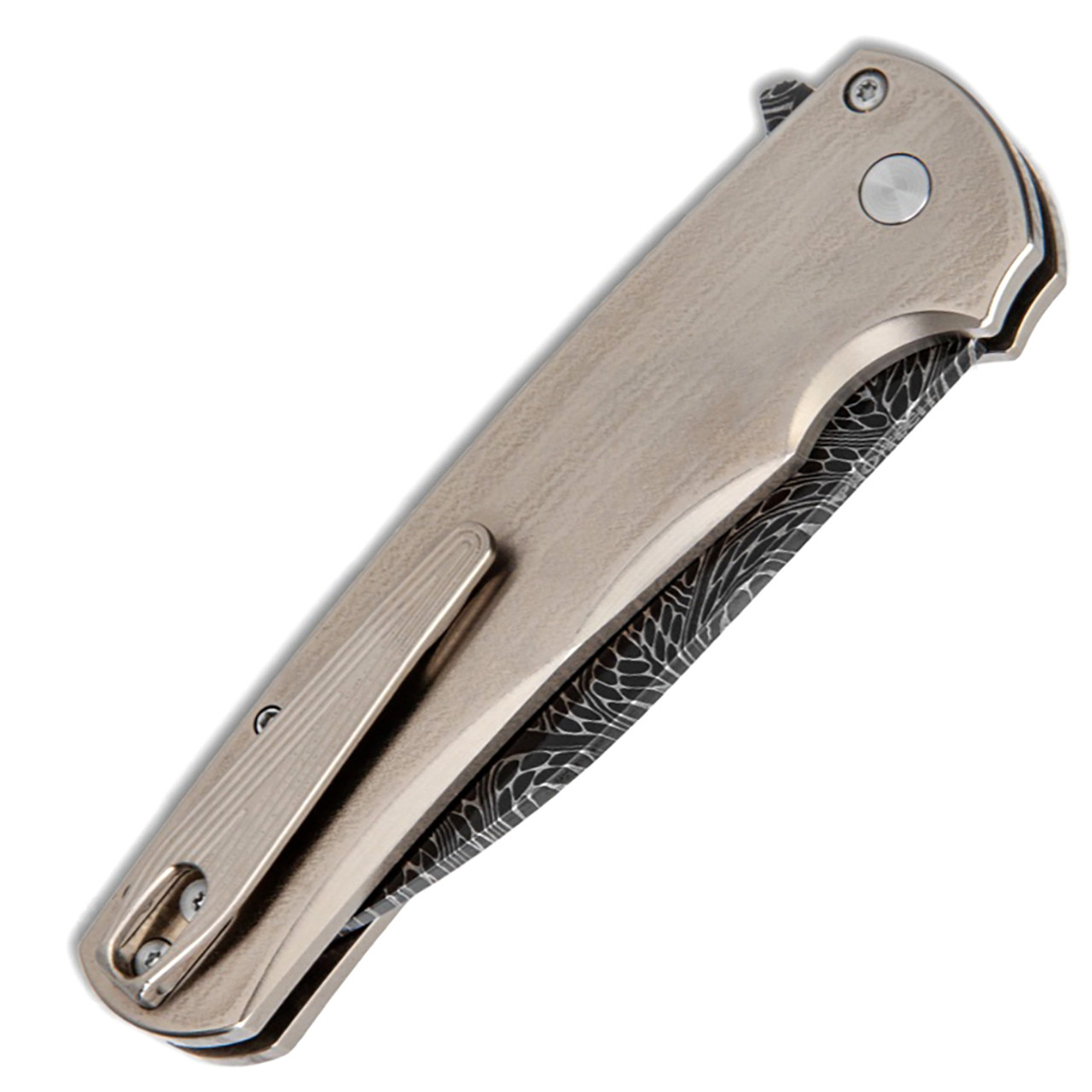 Pro Tech Malibu Custom Button Lock Flipper Wharncliffe Bronze Titanium