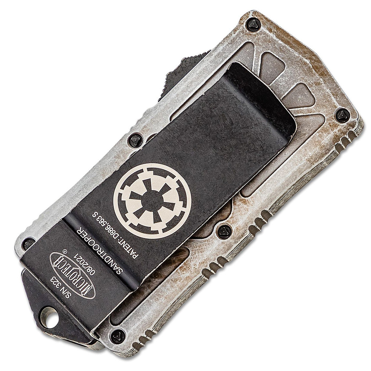 Microtech Exocet OTF Money Clip D/E Sandtrooper Distressed White Full ...