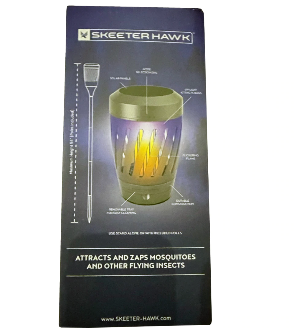 Skeeter Hawk Smoke Free Torch Bug Zapper with Realistic Flame ...