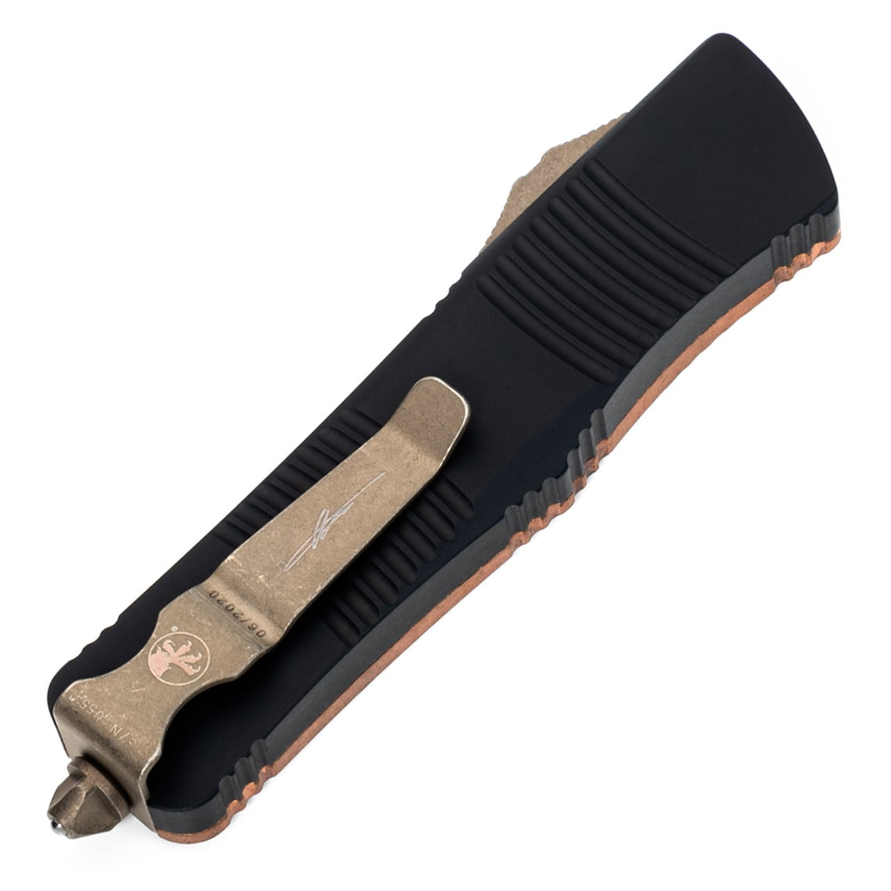 Microtech Troodon D/E Copper Top Bronzed Standard Signature Series 138 ...