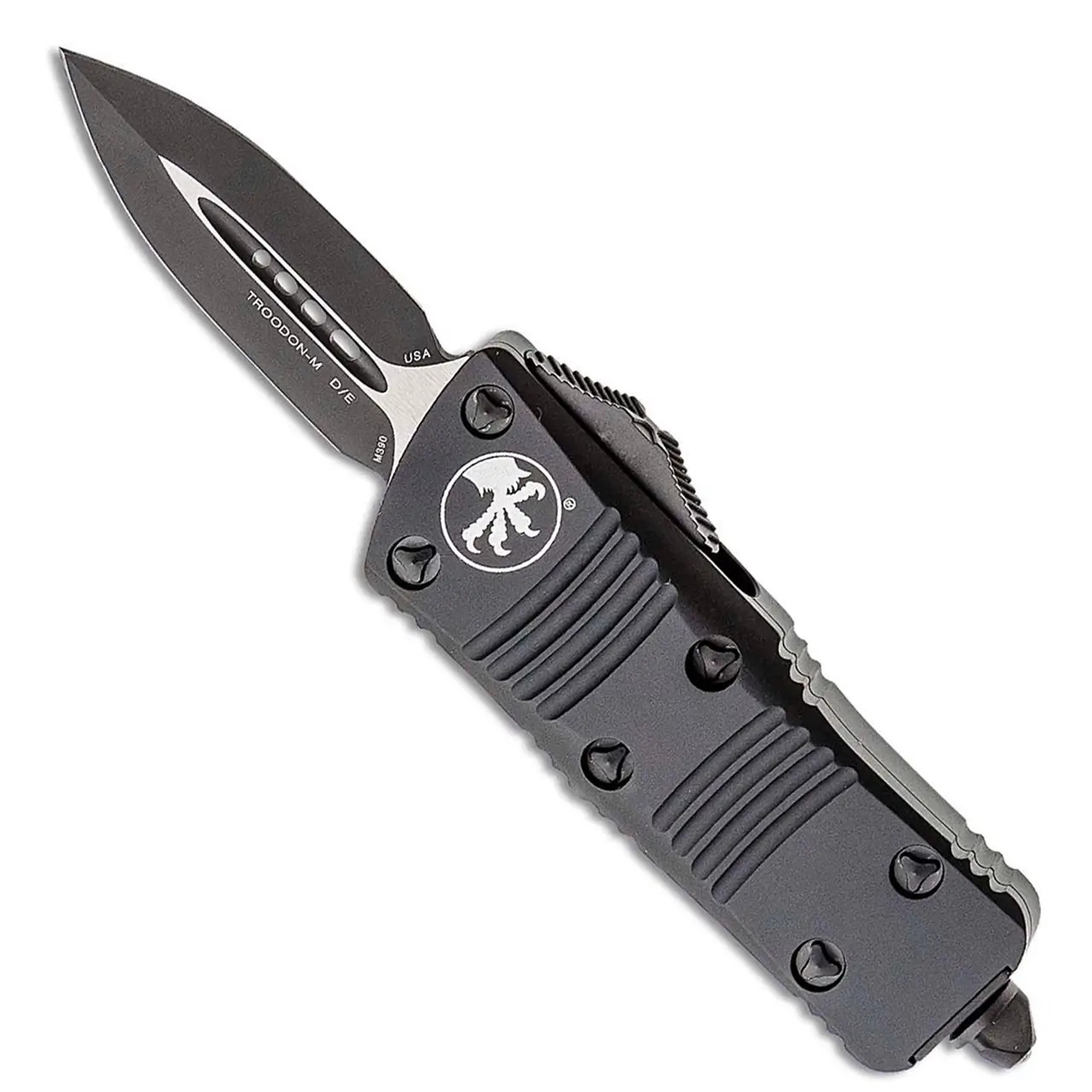 Microtech Mini Troodon D/E Tactical Black Handle Black Standard Blade ...