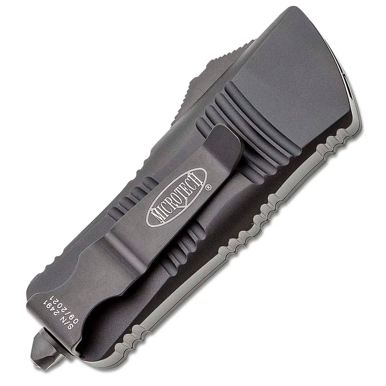 Microtech Mini Troodon D/E Tactical Black Handle Black Standard Blade ...