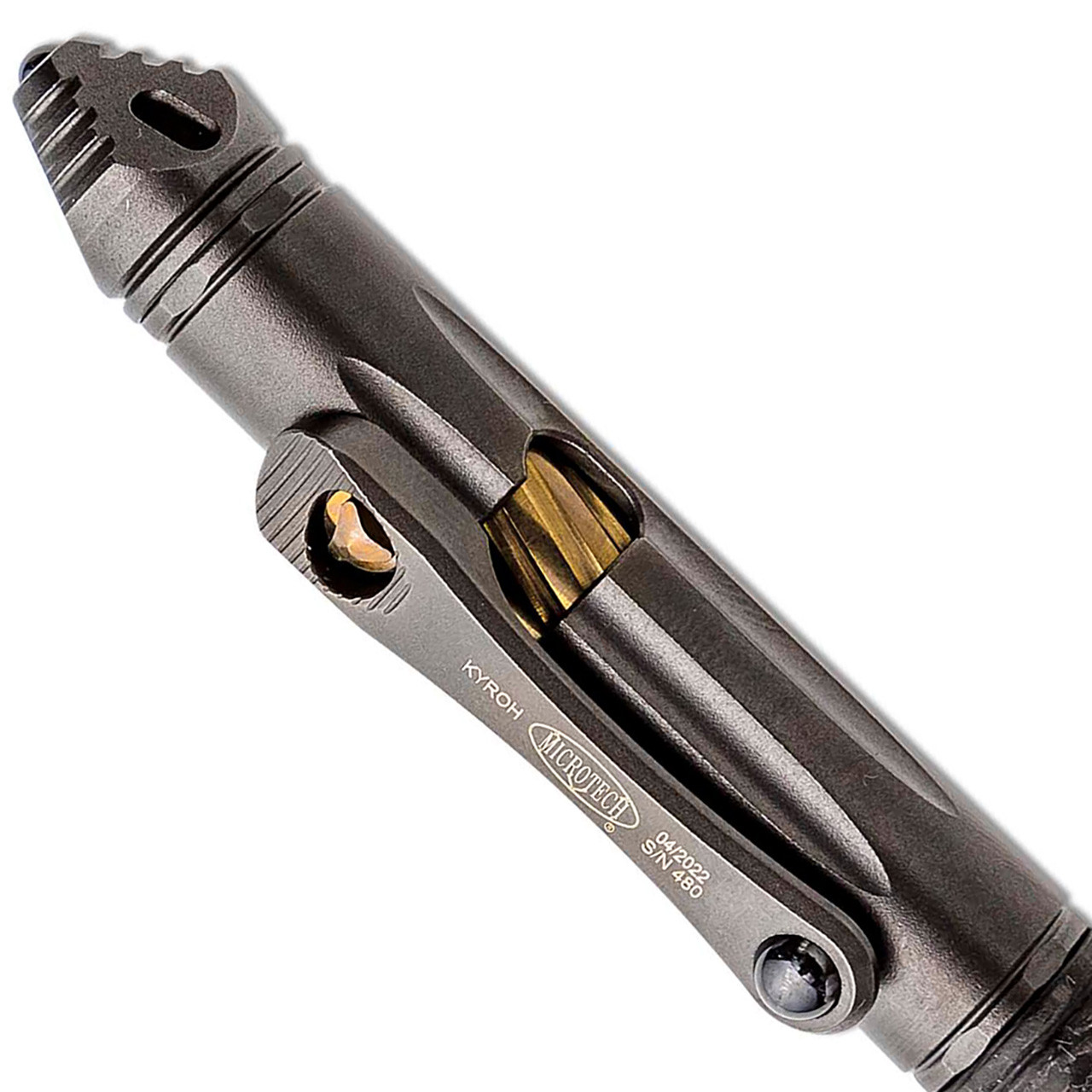 Microtech Kyroh Mini Pen Shot Peened Titanium w/ Tritium Insert 403M-TI ...